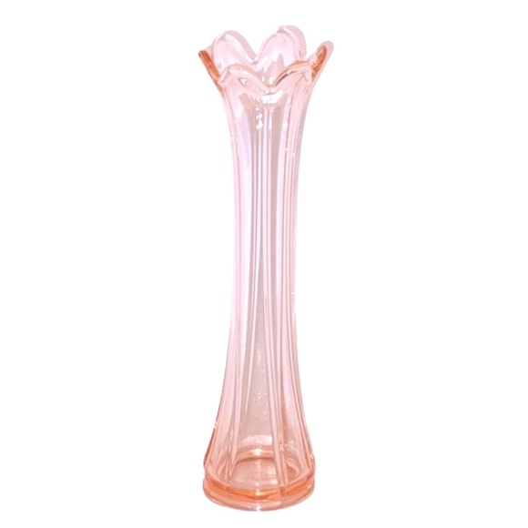 Vintage | Accents | Vtg Pink Depression Glass Fluted Vase | Poshmark